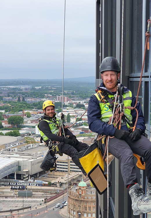 Rope Access Manchester; Project: ANGEL GARDENS - SG Access