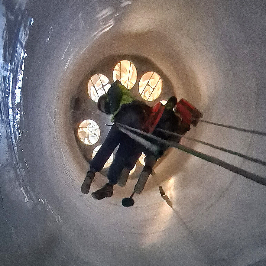 Confined Space Silo Cleaning via Rope Access - SG Access